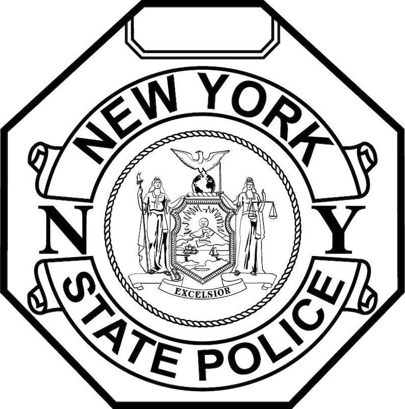 New York State Police Badge Vector File, NYSPD Badge Laser Engraving - Etsy