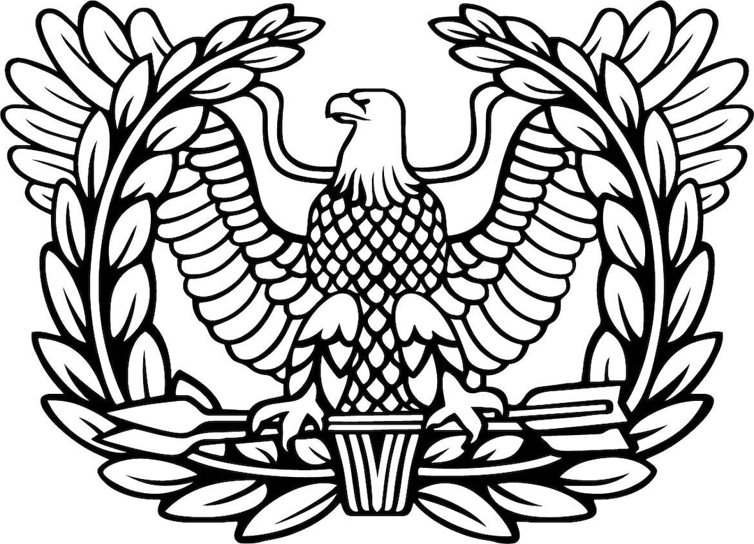 US Army Warrant Eagle Vector, Laser Cut File (eps, Svg, Dxf, Jpeg, Png ...