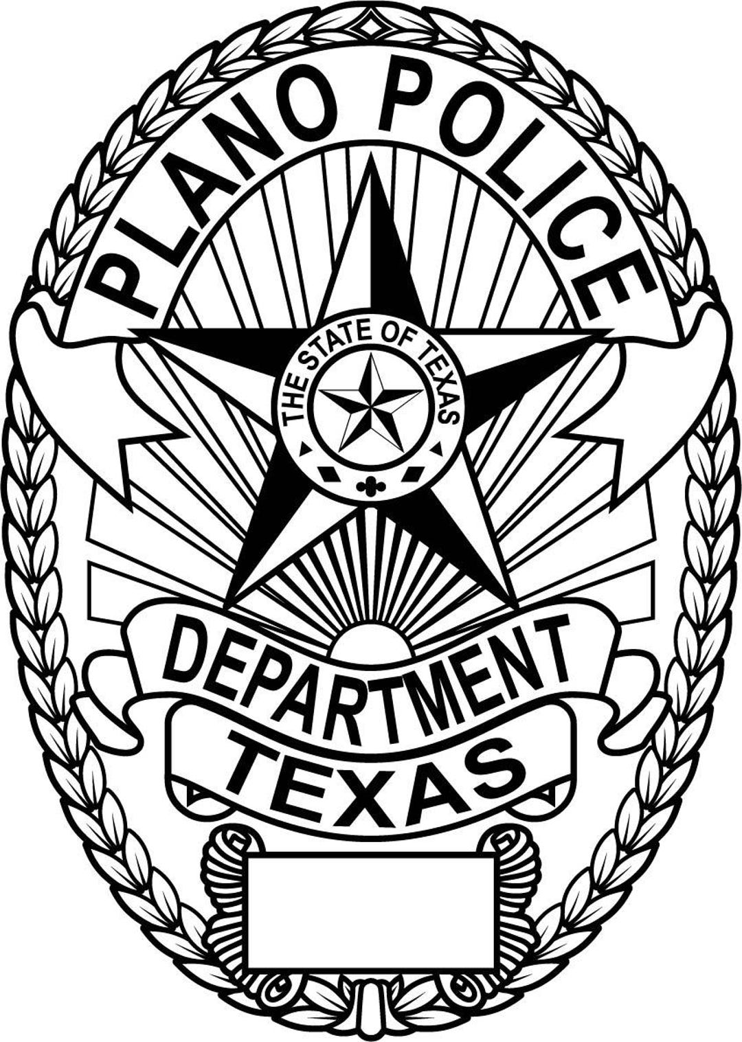 Plano Police Badge Vector File, Plano PD Texas Badges: Laser Cut ...