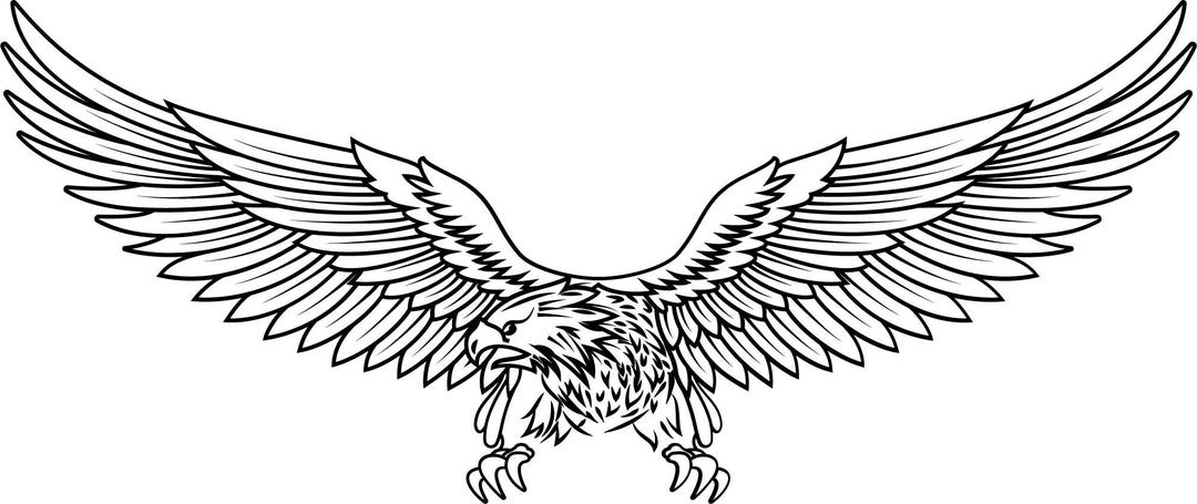 Eagle Vector Line Art, Laser Cut File (eps, Svg, Dxf, Jpeg, Png) - Etsy UK