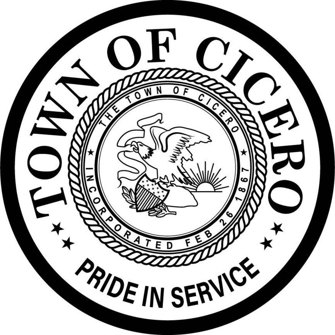 Cicero Town Seal Badge Vector File, Black White, Outline, Laser Cut ...