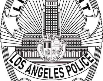 LAPD Assistant Chief Badge, Laser Engraving File (eps, Svg, Dxf, Jpeg ...