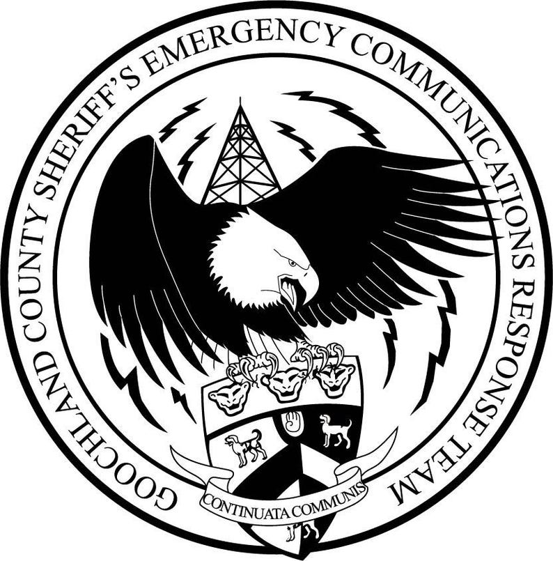 Goochland County Sheriff Emergency Communication Team Badge Vector File ...