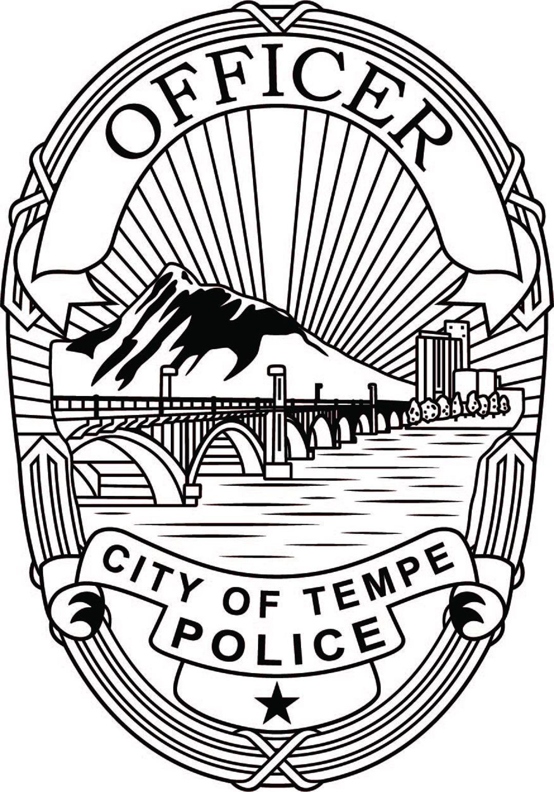 City of Tempe Police Department Police Officer Badge, City of Tempe AZ ...
