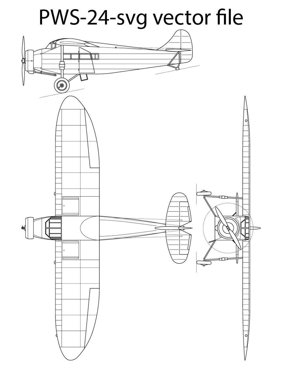 PWS 24 Svg, Vector File, Outline, Laser Cut File, Engraving, Line ...