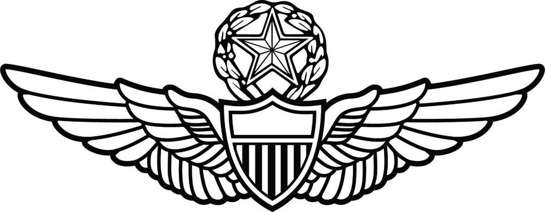 Army Master Aviator Badge Vector File, Laser Cut File (svg, Eps, Dxf ...