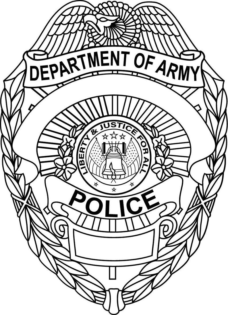 Army Police Badge Vector: Laser Cut/engraving File - Etsy