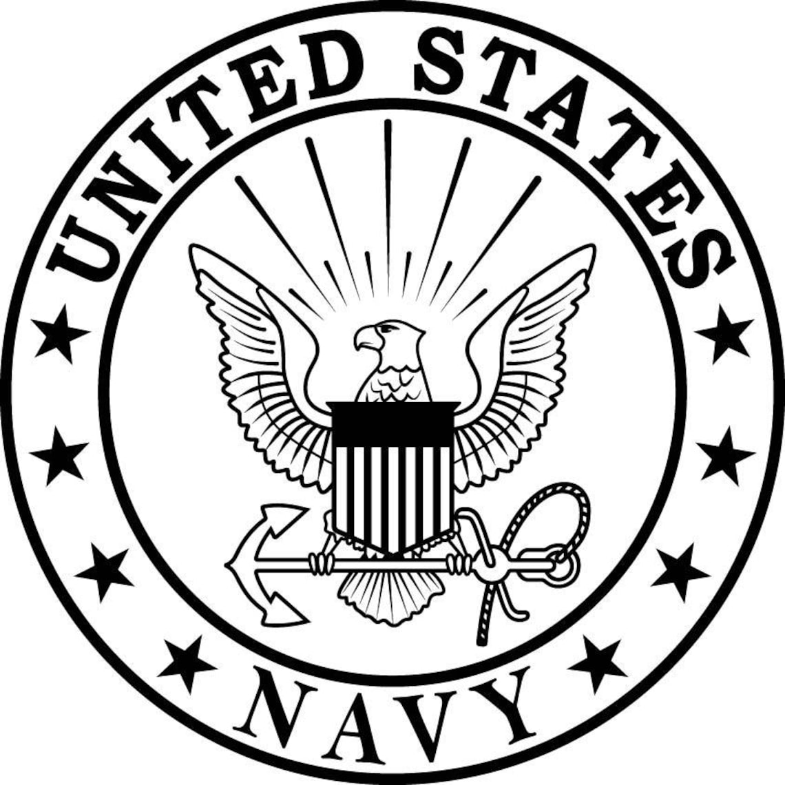 US Navy Seal Vector File Navy Department Badge Svg: Laser Cut ...