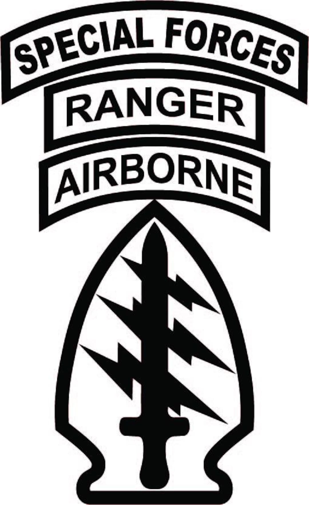 Army Special Force Patch Vector File, Army SF With Ranger Laser ...