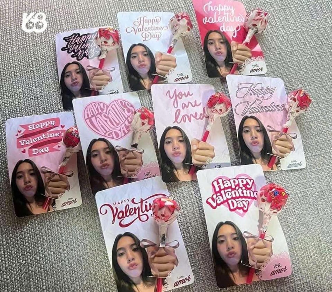 Personalized Lollipop Holder Card Template – Custom Portrait ...