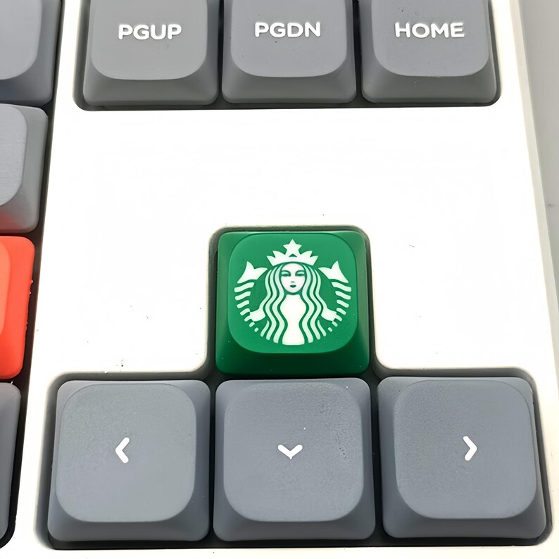 Starbucks-inspired Low Profile Keycap for MX Switches, Custom Mermaid ...