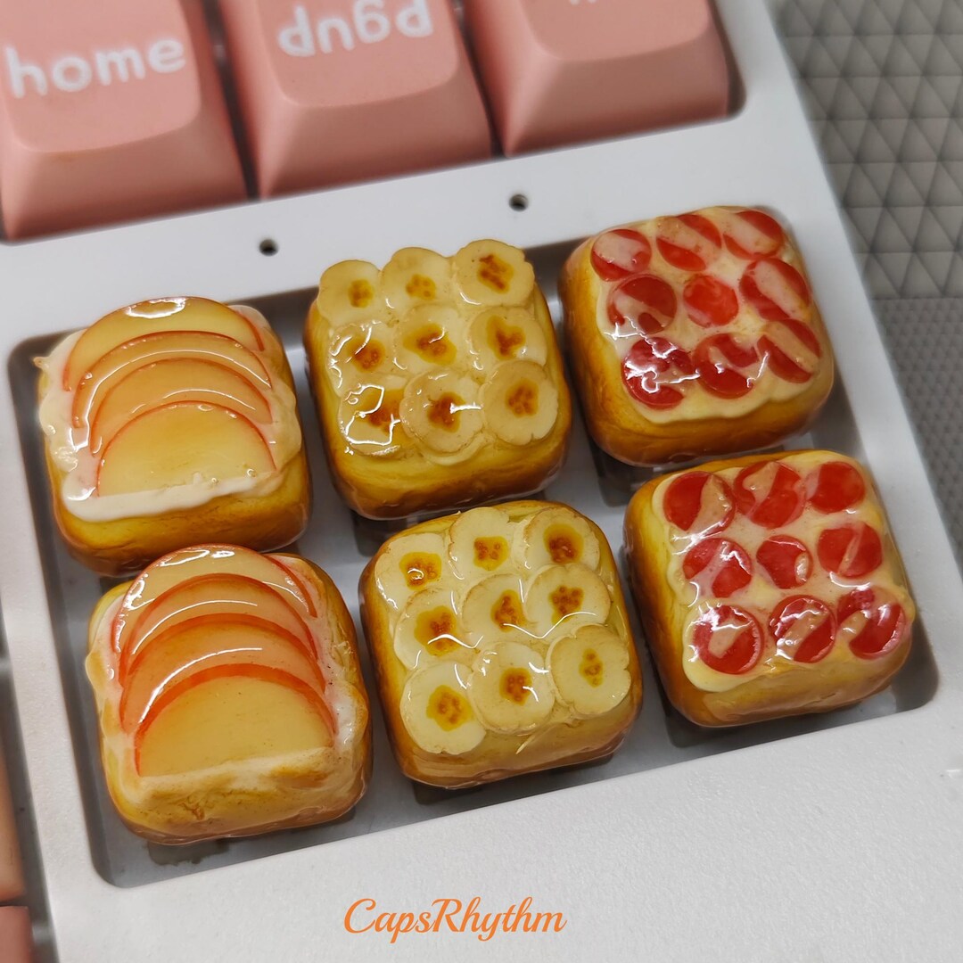 Thick Toast Keycap | Handmade Clay Art | for Mechanical Keyboards ...