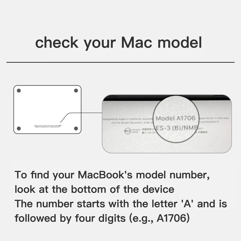 White Background With Black Letters MacBook Keyboard Stickers ...