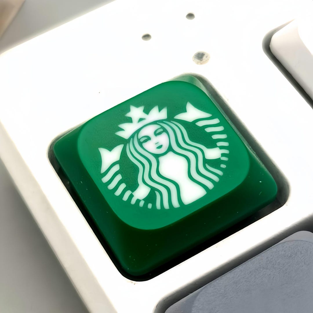 Starbucks-inspired Low Profile Keycap for MX Switches, Custom Mermaid ...