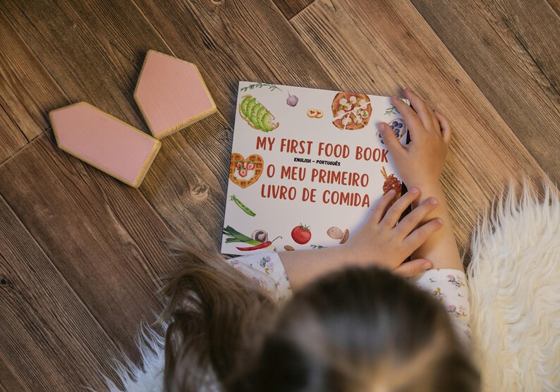 Food Children Book, Personalized Bilingual Book, Custom Cooking Book ...