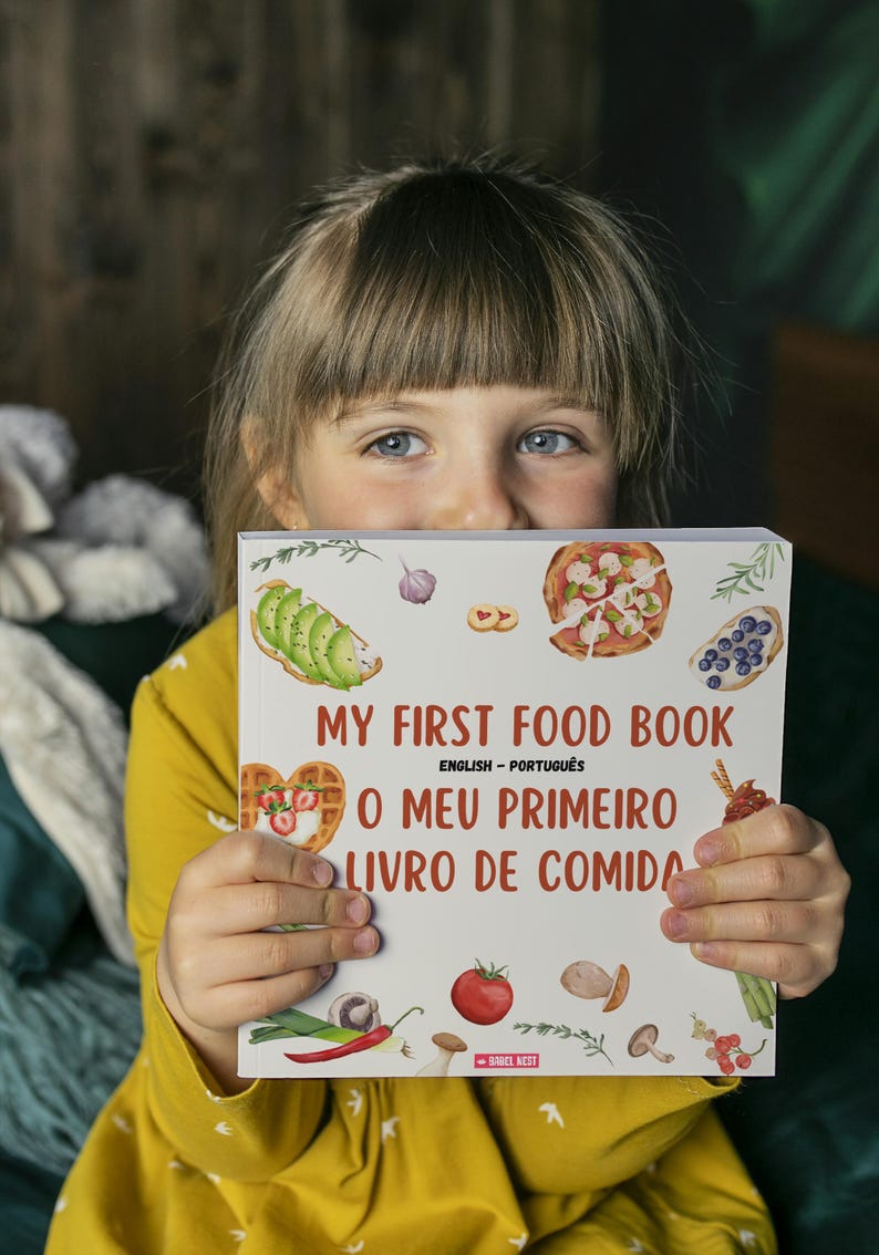 Food Children Book, Personalized Bilingual Book, Custom Cooking Book ...