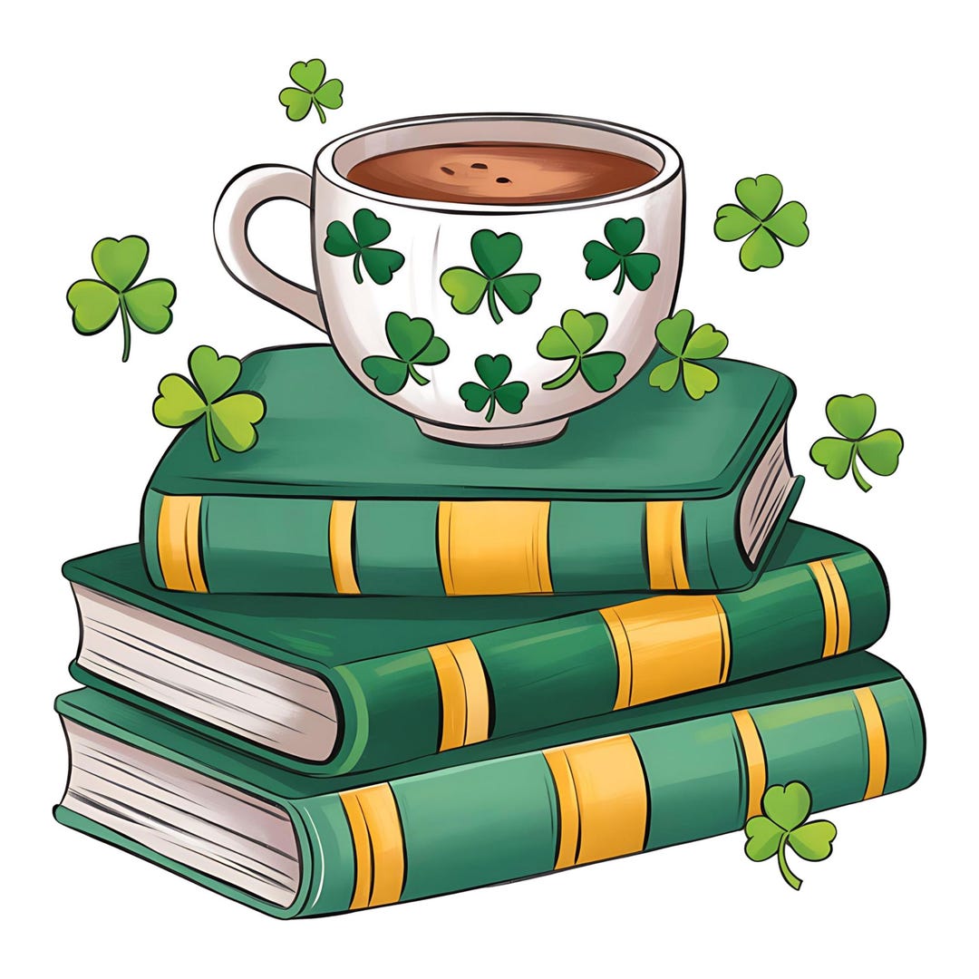 St. Patrick's Day Book PNG, All Booked, Book Lover Png, Bookish Png ...