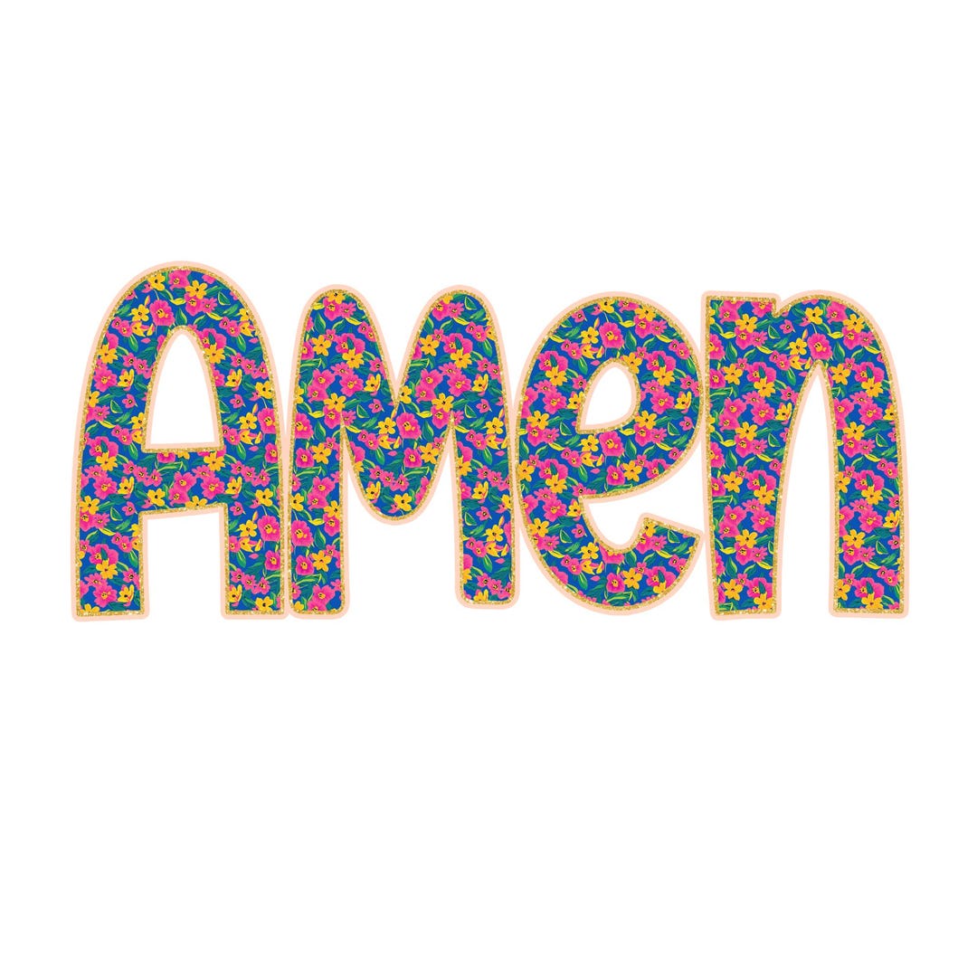 Floral Amen Png, Glitter Amen Png, Amen Png, Happy Easter Png, Jesus ...