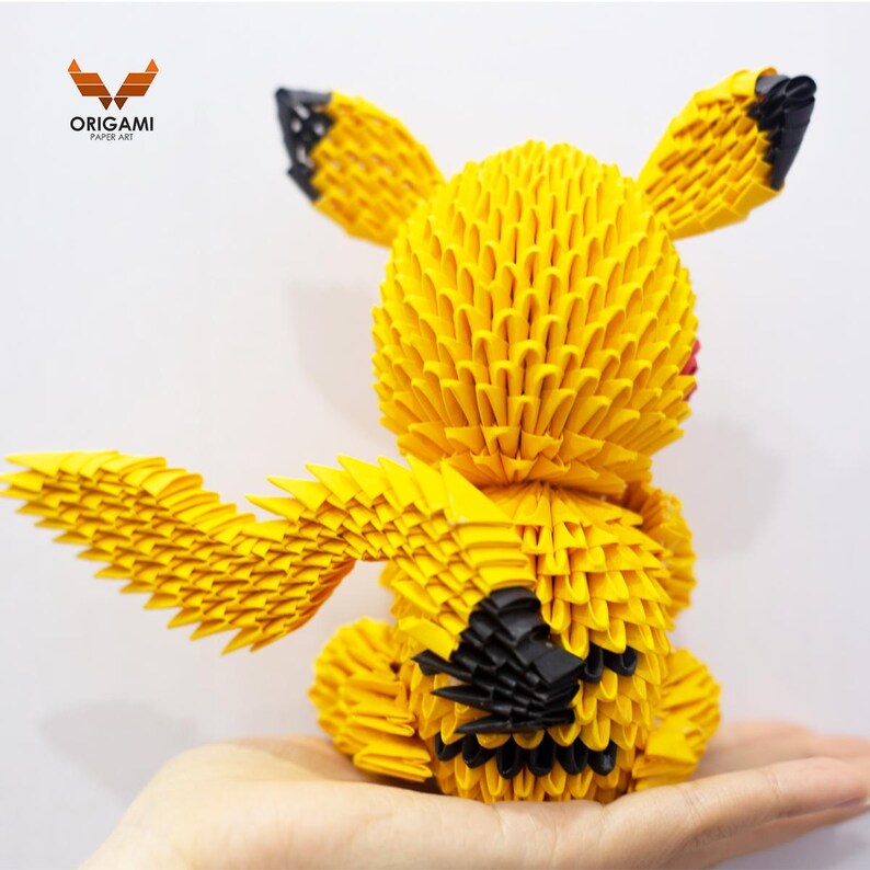 Pikachu (pokemon) Origami Paper Folding Pattern. - Etsy