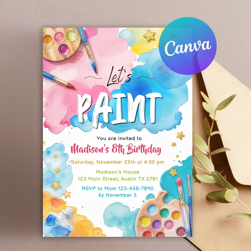 Painting Party Invitation - Etsy