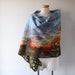 Wool Felted Scarf Sunset Felt Scarf Woodland Scarf Women - Etsy