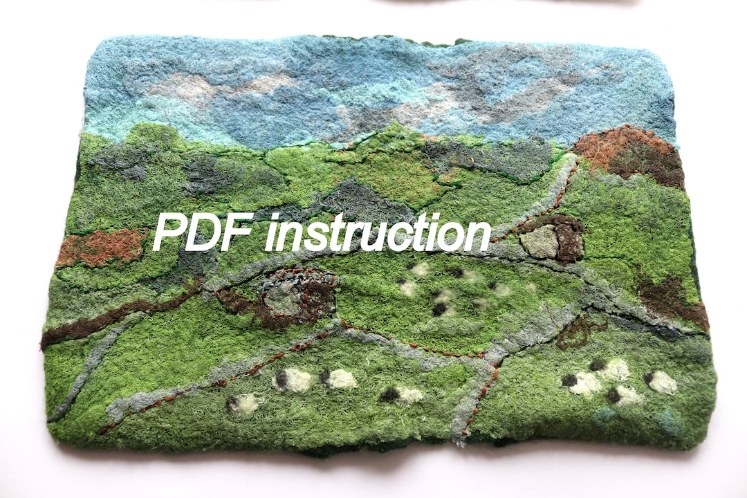 Wet Felting Tutorial: Felted Notebook Cover (PDF E-book) - Etsy
