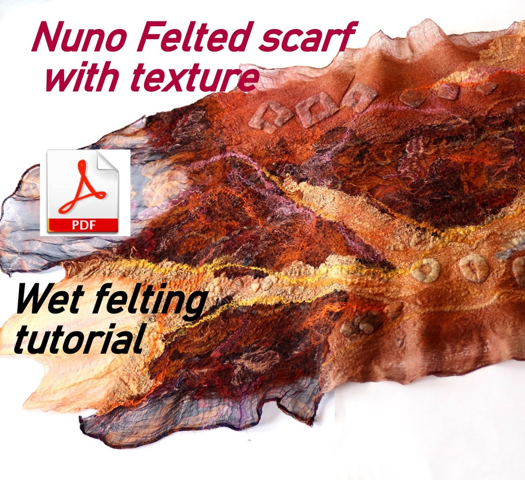 Nuno Felted Scarf Tutorial: Wet Felting E-book (PDF) - Etsy