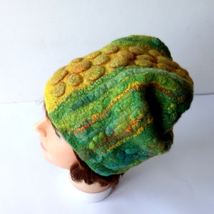 Felted Hat Green Wool Hat Felt Winter Warm Hat Wool Hat - Etsy