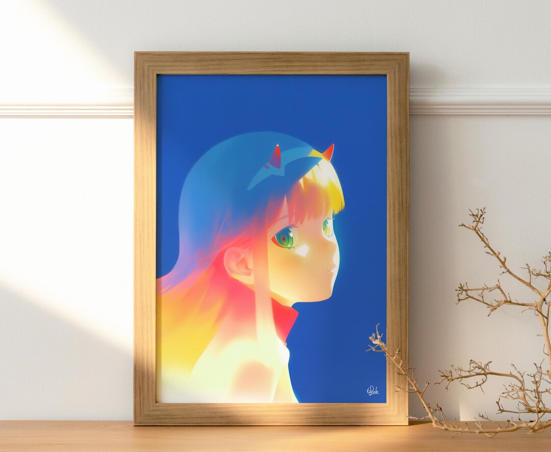 Zero Two Poster the Blue Horizon Series Japanese Anime Fan Art DARLING ...