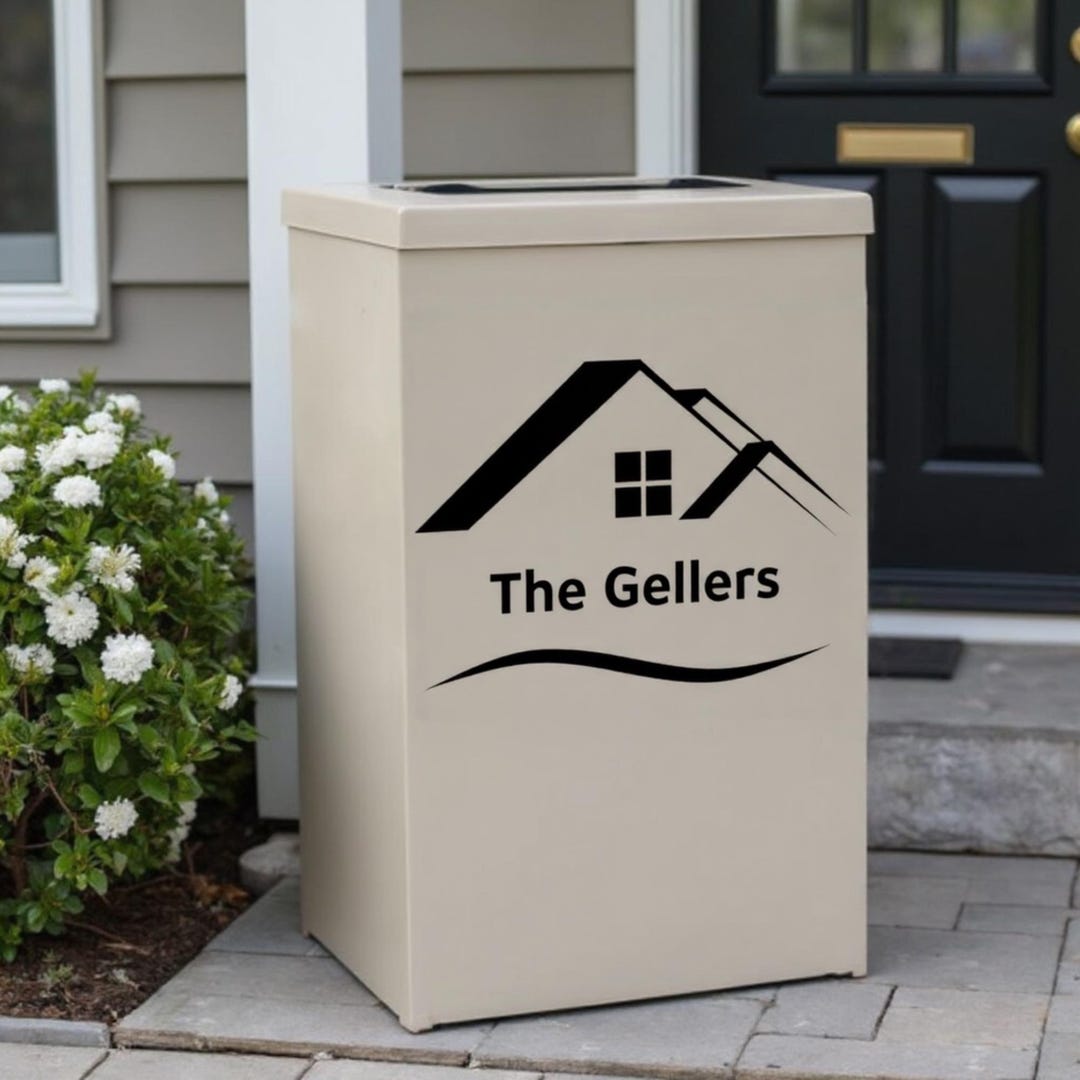 Custom House Name Sign Wheelie Bin Stickers, Personalized Wheelie Bin ...