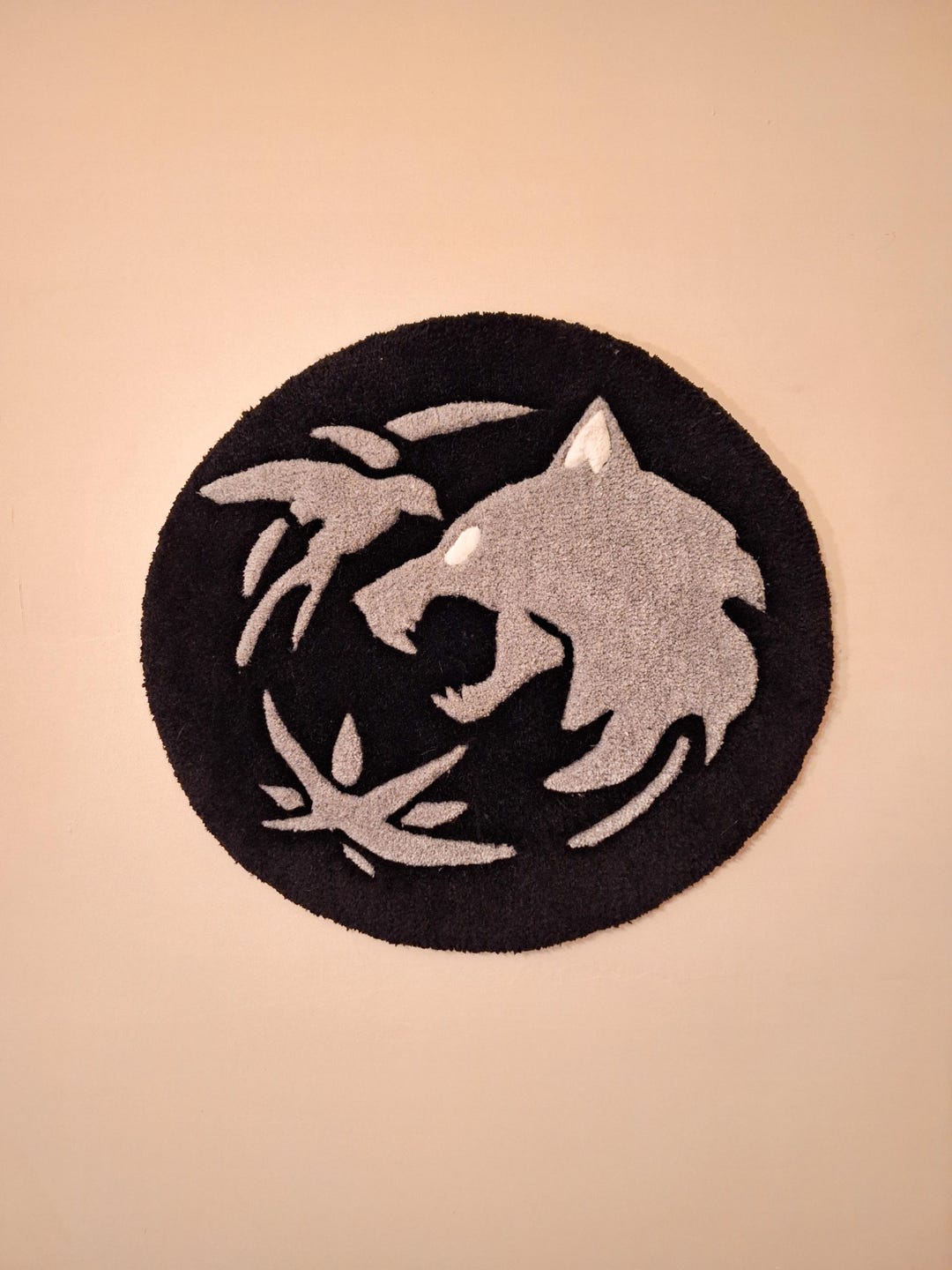 The Witcher Rug – Wolf Medallion Tufted Wall Art Rug - Handmade ...