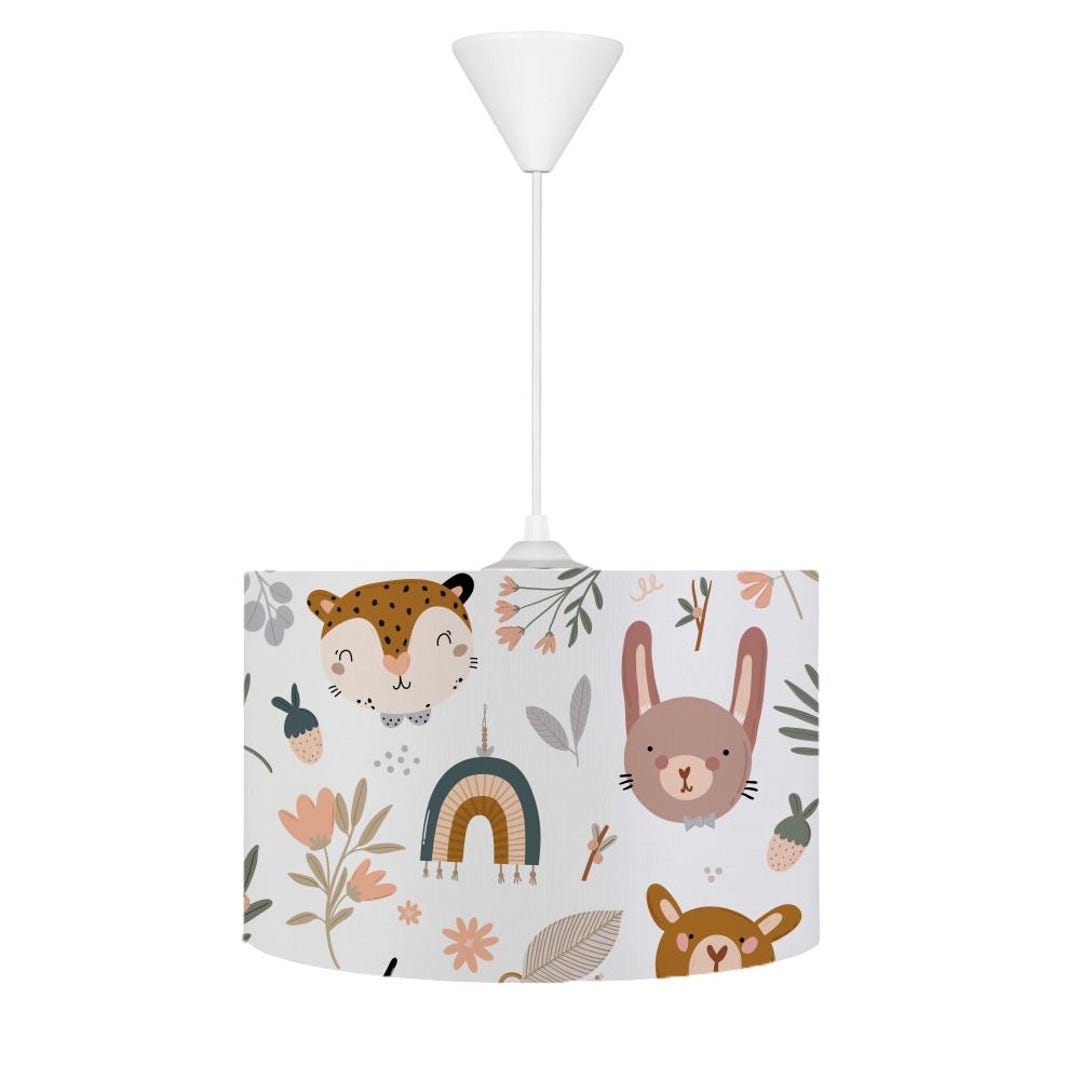 Safari Animals Pendant Light: Kids Room Decor W/ Cushion Gift - Etsy