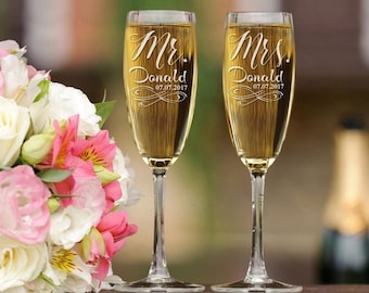 Infinity Champagne Glasses - Etsy