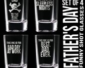 Gift for Dad Set of 4 Father's Day Shot Glasses Dad to the | Etsy