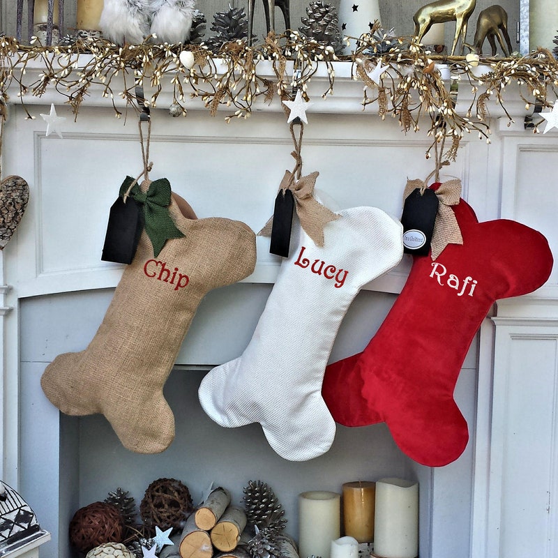 Burlap Dog Stocking - Etsy