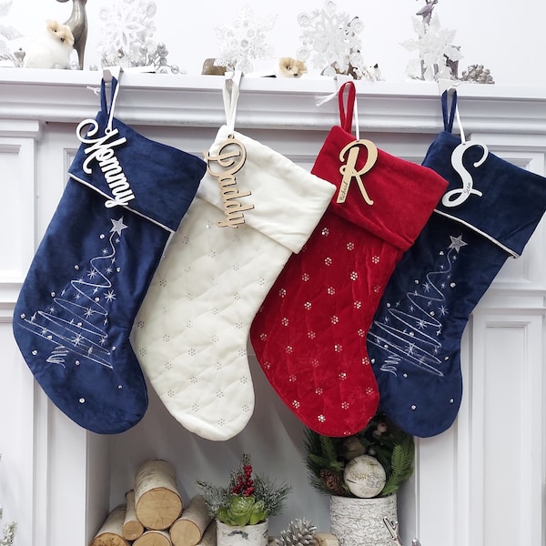 Blue and White Christmas Stockings - Etsy
