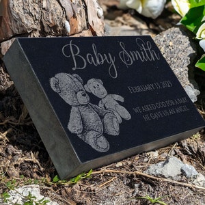 Baby Memorial Grave Marker: Infant Newborn Miscarriage Granite ...