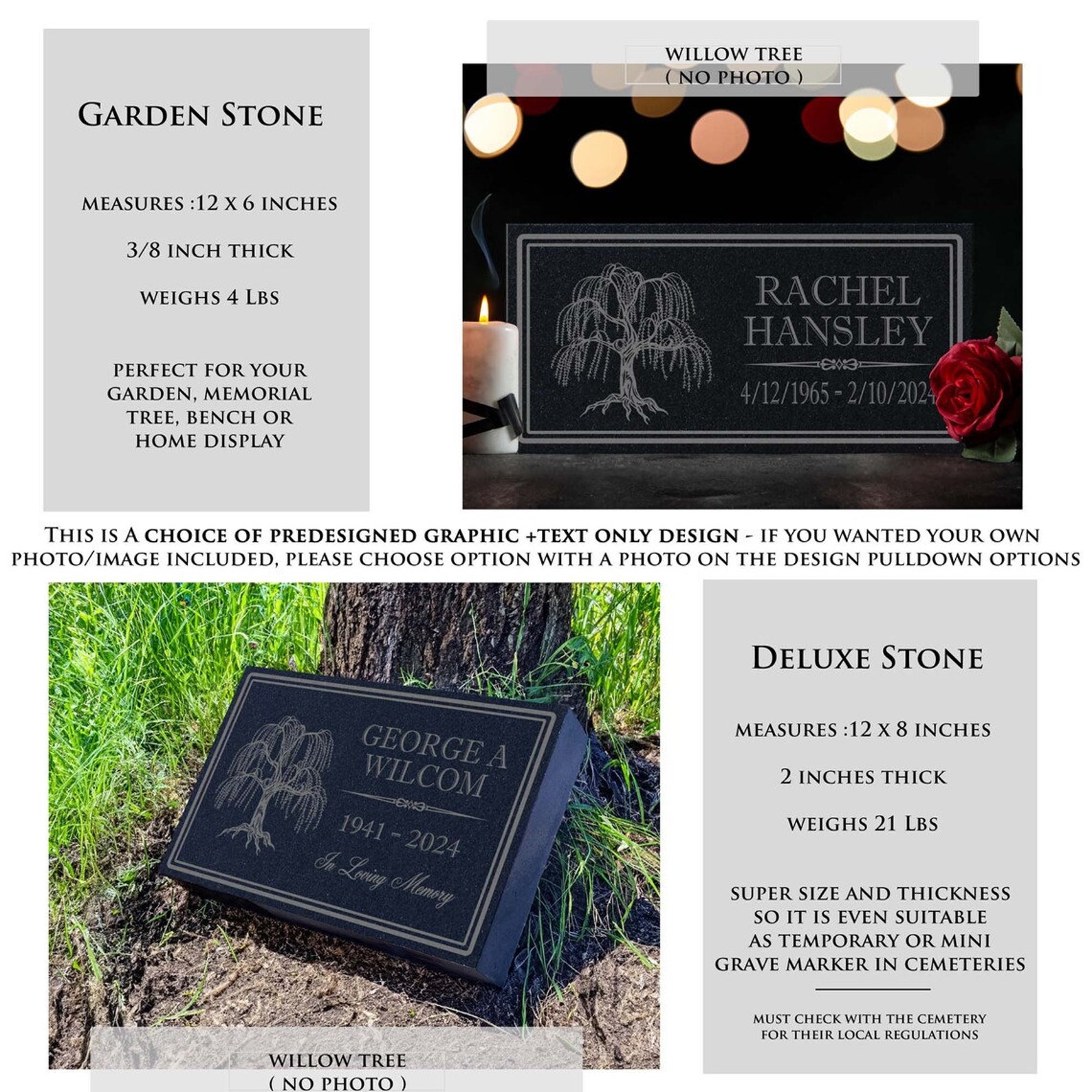 Personalized Memorial Stone for Loved Ones | Grave Marker, Burial ...