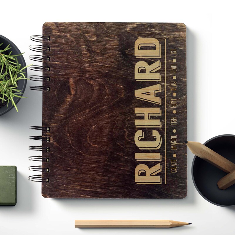 Wooden Notebook - Etsy