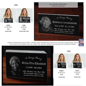 Photo Custom Memorial Stone - in Loving Memory, Personalized Grave ...