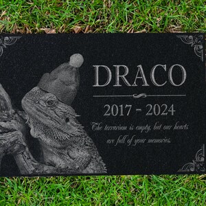 Custom Pet Photo Memorial Slab: Rabbit Garden Tribute, Horse Headstone ...