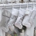 Personalized Elegant Silver White Christmas Stockings - 20" Silver ...