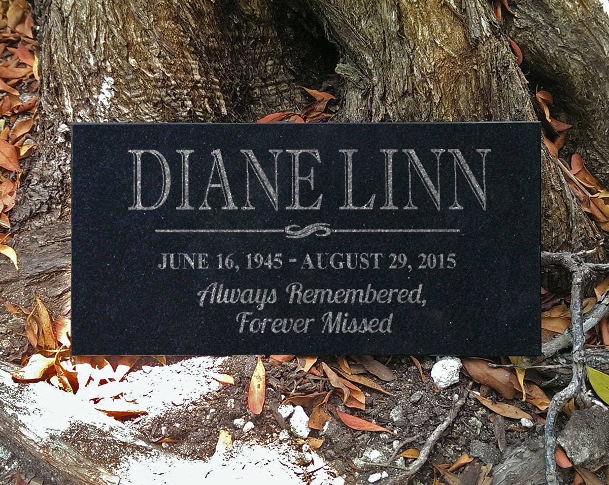 Personalized Memorial Granite Stone Grave Marker Engraved in - Etsy