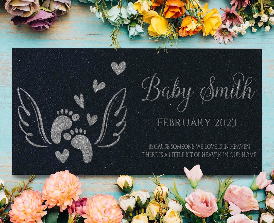 Personalized Baby Memorial Stone Garden Yard Indoor Outdoor Gift Loss ...