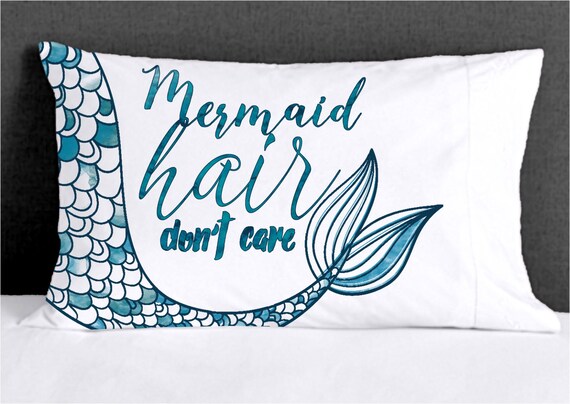 Mermaid Art Mermaid Tail Pillow Case Mermaid Hair | Etsy