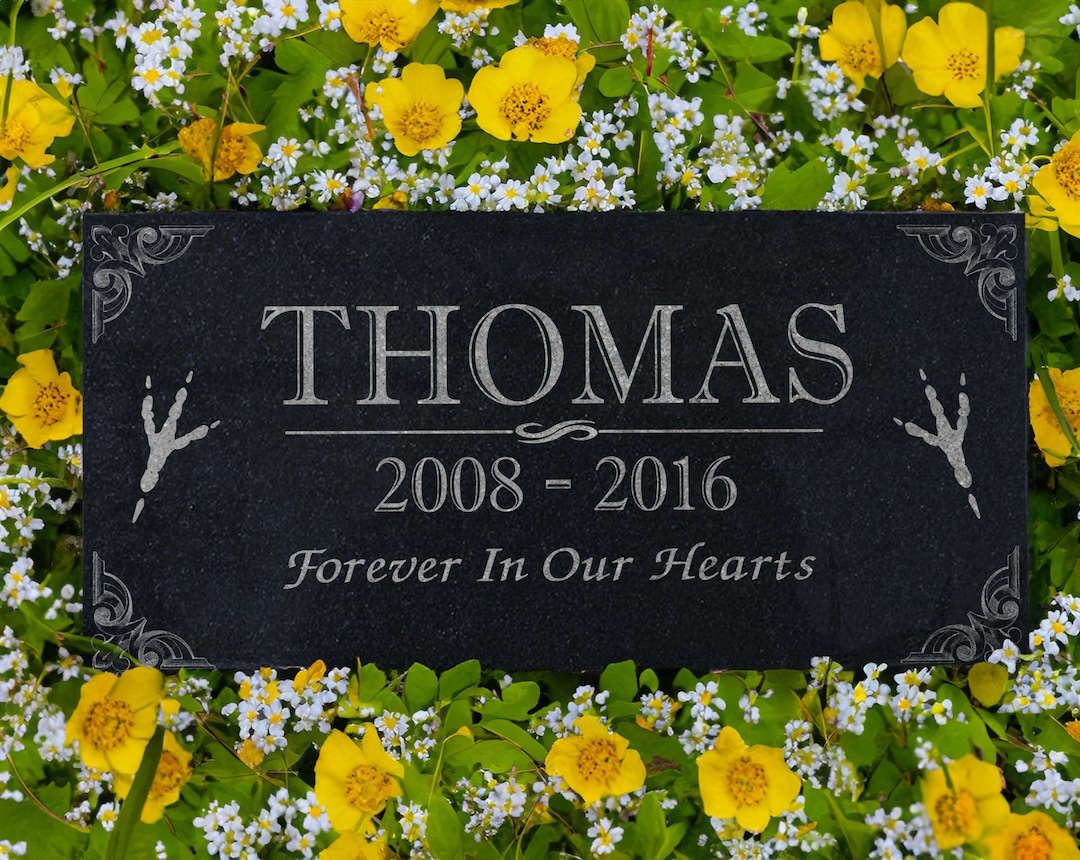 Personalized Chicken Memorial Stone W/ Photo: Rooster Headstone, Hen ...