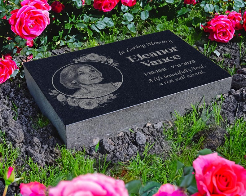 Funeral Portrait Plaque | Obituary Photo Burial Stone | Cemetery Grave ...