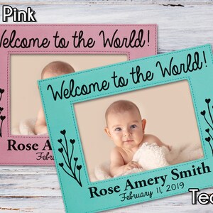Welcome Personalized New Baby Picture Frame Nursery Decor Birth ...
