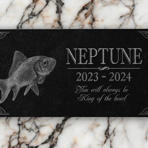 Custom Fish Memorial Stone: Goldfish Betta Koi Guppy | Loss of Pet Fish ...