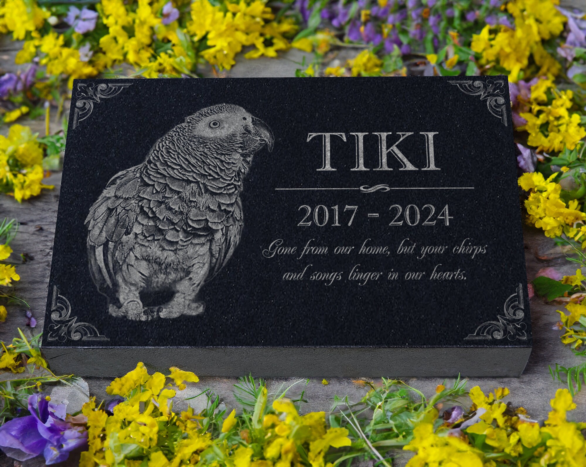 Custom Pet Photo Memorial Slab: Rabbit Garden Tribute, Horse Headstone ...
